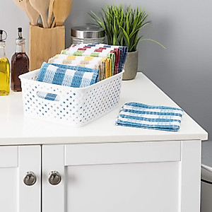 American Linen 18 Cotton Kitchen Dish Cloths Value Pack– Vibrant, Reusable and Washable Dish Cloths -18-Pack Set Quality Hand Cloths 12x12 inches Waffle Weave Total Weight 400 Grams