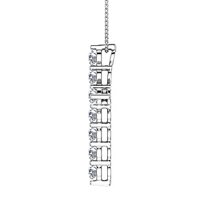 FINEROCK 2 Carat Diamond Cross Pendant Necklace in 14K White Gold (Silver Chain Included)