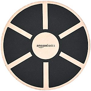 Amazon Basics Wood Wobble Balance Trainer Board, Black
