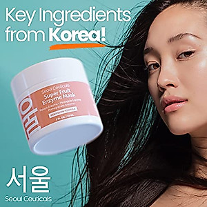 Korean Skin Care Fruit Enzyme Mask – Korean Face Mask K Beauty Face Masks Skincare Contains Skin Brightening Papaya + Pineapple + Pomegranate Extremely Effective Natural Korean Beauty Face Mask 2oz