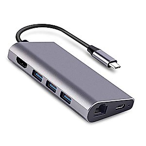 XUNMAIFHB Portable Docking Station,Type-c Docking Station USB-C Converter HDMI 8-in-1 Type c hub Multi-Function hub Fast Transmission