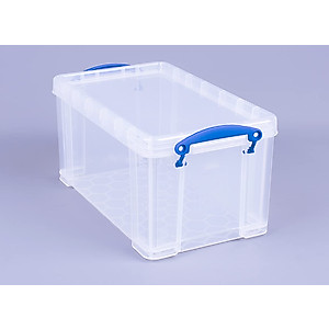 Really Useful Plastic Storage Box 8 Litre Open Fronted Box Clear