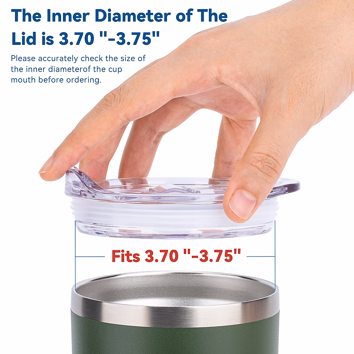 Bluwing 2 Pack 30oz Tumbler Lid, Spill Proof Replacement Lids Covers for YETI Rambler, Ozark Trail, Old Style Rtic Coffee Tumbler and More