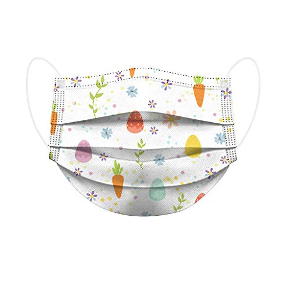 Leutsin 50PC Easter Face Masks Disposable for Adult Happy Easter Paper Holiday Mask with Rabbit Designs for Women Men (Bunny #04)