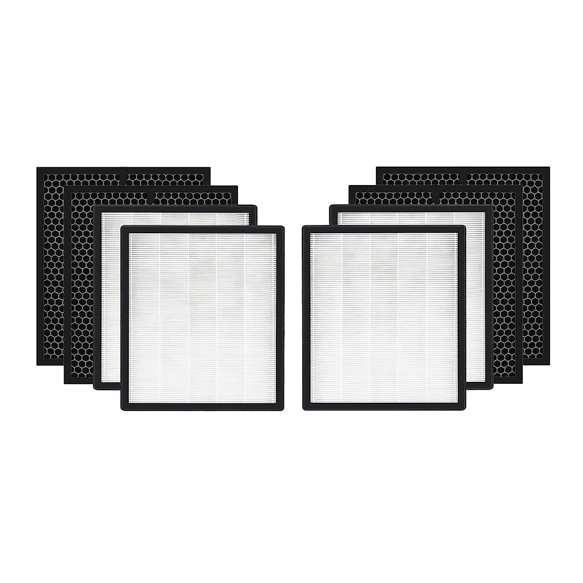 Homeland Goods LV-Pur131 Replacement Filter Compatible with Levoit LV-PUR131, LV-PUR131S, Part LV-PUR131-RF Air Purifier - Include HEPA Filters and Activated Carbon Filters 4 Pack
