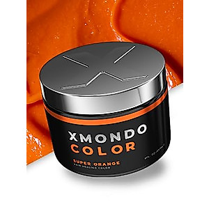 XMONDO Color Super Orange Depositing Mask & Semi-Permanent Orange Dye | Infused with Bond Booster Technology & Hyaluronic Acid for Nourishment, Revitalization & Repair, Vegan Formula, 8 Fl Oz 1-Pack