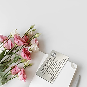 YODOCAMP 18th Birthday Card for Mom from Daughter - Engraved Wallet Card, Just Do Your Best