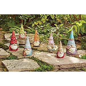 Enesco Jim Shore Heartwood Creek Gnome Holding a Cardinal Figurine, 4.72 Inch, Multicolor