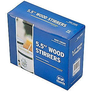Royal 1000 Count Wood Coffee Beverage Stirrers, 5.5"