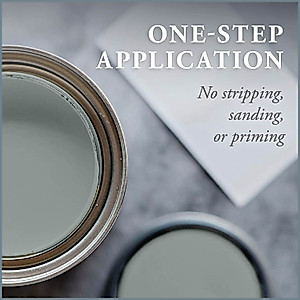 AMY HOWARD AT HOME - One Hour Miracle Paint - Water-Based Enamel Paint - Scrubbable Eggshell Finish Furniture Paint - All In One Paint - No Stripping, Sanding, or Priming - 32 OZ - Bergere Blue