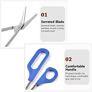 Craft Scissors, Stainless Steel Long Handle Small Scissors Multifunctional Bent Tip Tweezers Shears Professional Handcraft Scissors for Cutting Fabric Paper Photos