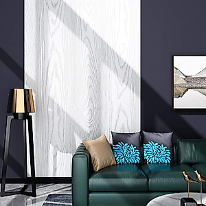 Livelynine 15.8 x197 White Wood Contact Paper for Countertops Peel and Stick Wood Wallpaper Self Adhesive Shelf Liners Kitchen Cabinet Wallpaper Waterproof Furniture Desk Vinyl Wrap Countertop Covers