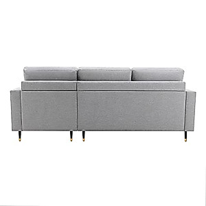 Morden Fort Couch Oversized, Sectional Sofa No-Sagging Comfy, Couches for Living Room Dust-Proof, Sectional Couch L-Shaped Reversible, Sofas & Couches with Chaise, Modular Sectional Sofa Couch L Grey
