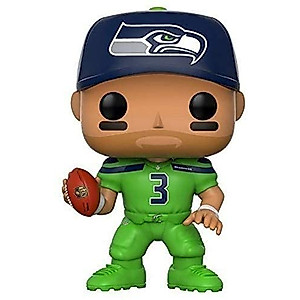 Funko Pop NFL: Seattle Seahawks Russell Wilson (Color Rush) #57 Vinyl Figure (Bundled with Pop Protector)