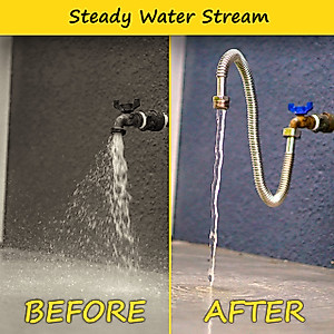 BBros Products Adjustable Flex and Hold Stainless Steel Garden Hose (2 ft), 24 Inch