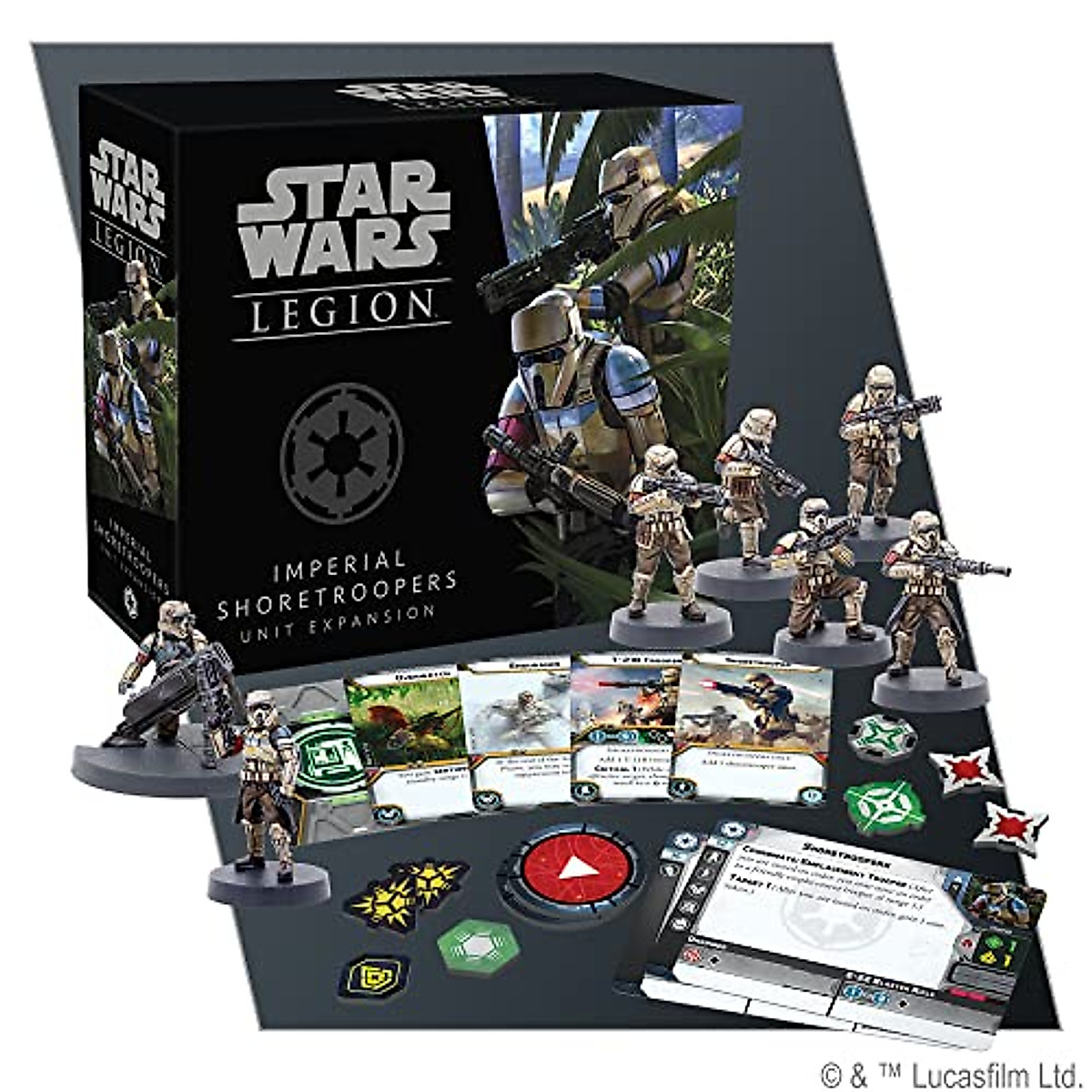 Atomic Mass Games Star Wars: Legion Imperial Shoretroopers Unit Expansion - Elite Troopers! Tabletop Miniatures Game, Strategy Game for Kids and Adults, Ages 14+, 2 Players, 3 Hour Playtime, Made