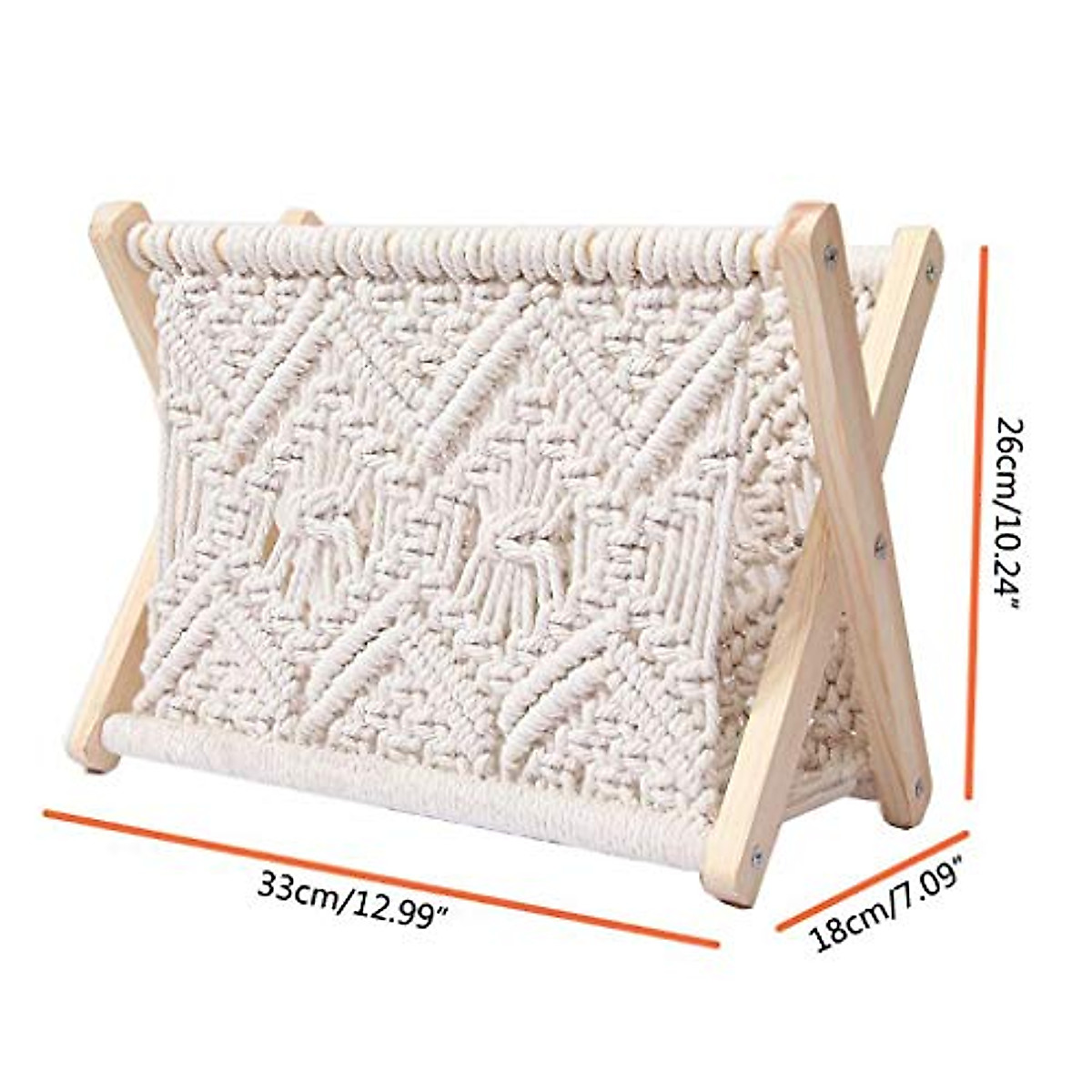 UXZDX Nordic Cotton Woven Storage Basket Magazine Rack Desktop Book Shelf Photo Props