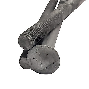 5/8" - 11 x 12 Carriage Bolt | Round Head | Hot Dip Galvanized | 10pcs Box