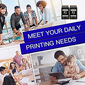 GPC Image Remanufactured Ink Cartridge Replacement for HP 21XL C9351AN to use with FAX 3180 1250 deskjet f380 D1520 D2430 F335 F1530 D1520 F300 F1455 D2430 PSC 1401 1410 1417 Printer Tray(2 Black)