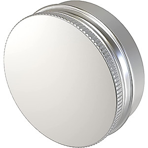 20 Pcs 2 Ounce Aluminum Tin Jar, 60 ML Refillable Tin Container, with Screw Lid, for Storing Spices, Candies, Candles, Silver