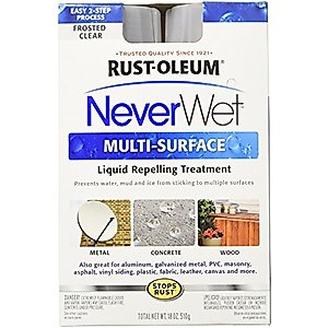 Rust-Oleum 274232 Repelling treatment base coat-9 oz and top-coat 9-oz , Frosted Clear