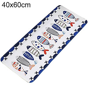 BESUFY Bedroom Rugs,Modern Soft Fluffy Bedroom Carpets for Winter Indoor Christmas Decor Cartoon Cats Print Bathroom Kitchen Carpet Doormat Floor Mat Rug Home Decor - Black 40x60cm