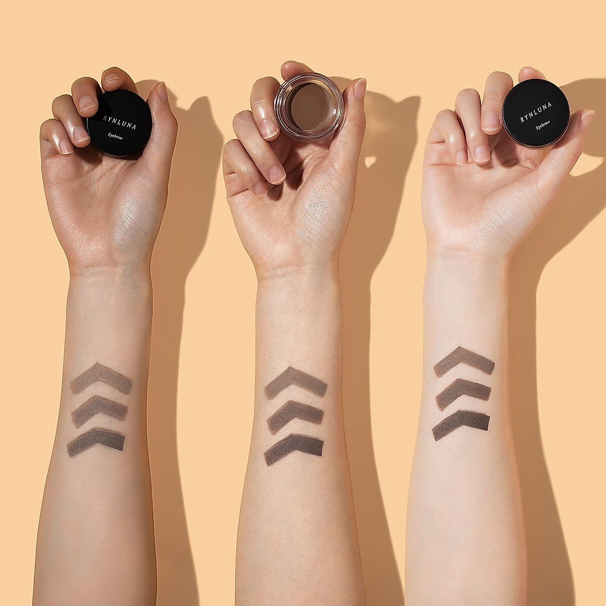 Rynluna Professional Brow Pomade, Eyebrow Color that Fills and Shapes Brows, Easy Breezy Brow Sculpt, Dark Brown, 0.12 Ounce