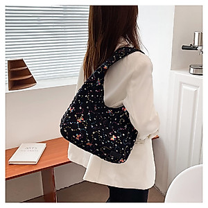 Tekzitfuir Women's Large Tote Bags Shoulder Handbags Large Shoulder Shopping Bag Tote Bag for Women (Black)