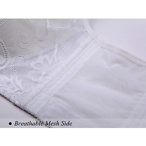 Women Support Push Up Lace Bra Bralette/Plus Size/34 36 38 40 42 44 C D E/Underwire White 42C