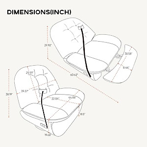 Power Recliner Sofa Voice Control Home Theater Seating with Adjustable Backrest Footrest Swivel Glider Chair with USB Charger, Bluetooth Music Player, Cellphone Holder for Living Room Bedroom (Green)
