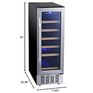 EdgeStar CWR182SZ 12 Inch Wide 18 Bottle Built-In Wine Cooler