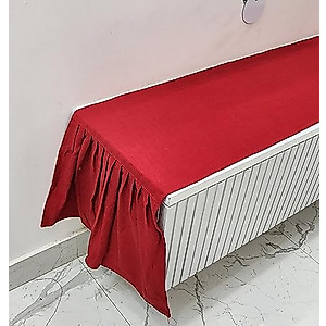 Throw Pillow Red Modern TV Console Unit Runner/TV Cabinet Cover Diwali Festival Decor (3 Feet TV Console(14x48 Inches))