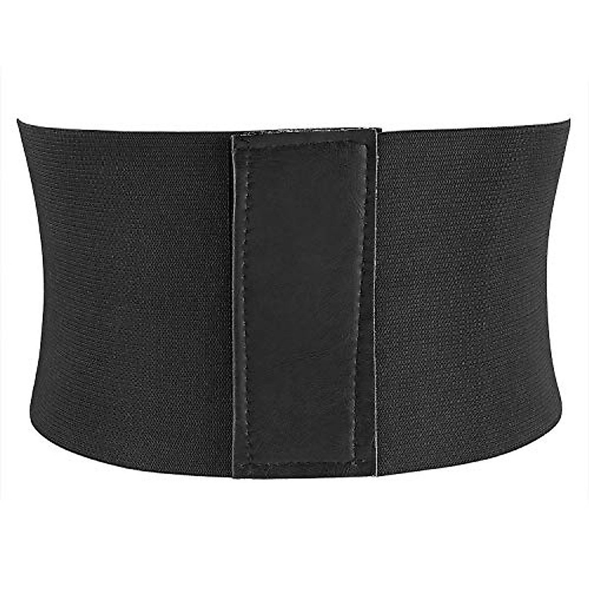 Glamorstar Corset Belt for Women Wide Elastic Tied Waspie Belts Lace-up Leather Waist Belts for Women Dresses 75cm Black