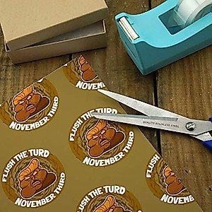GRAPHICS & MORE Flush the Turd November 3rd Gift Wrap Wrapping Paper Rolls