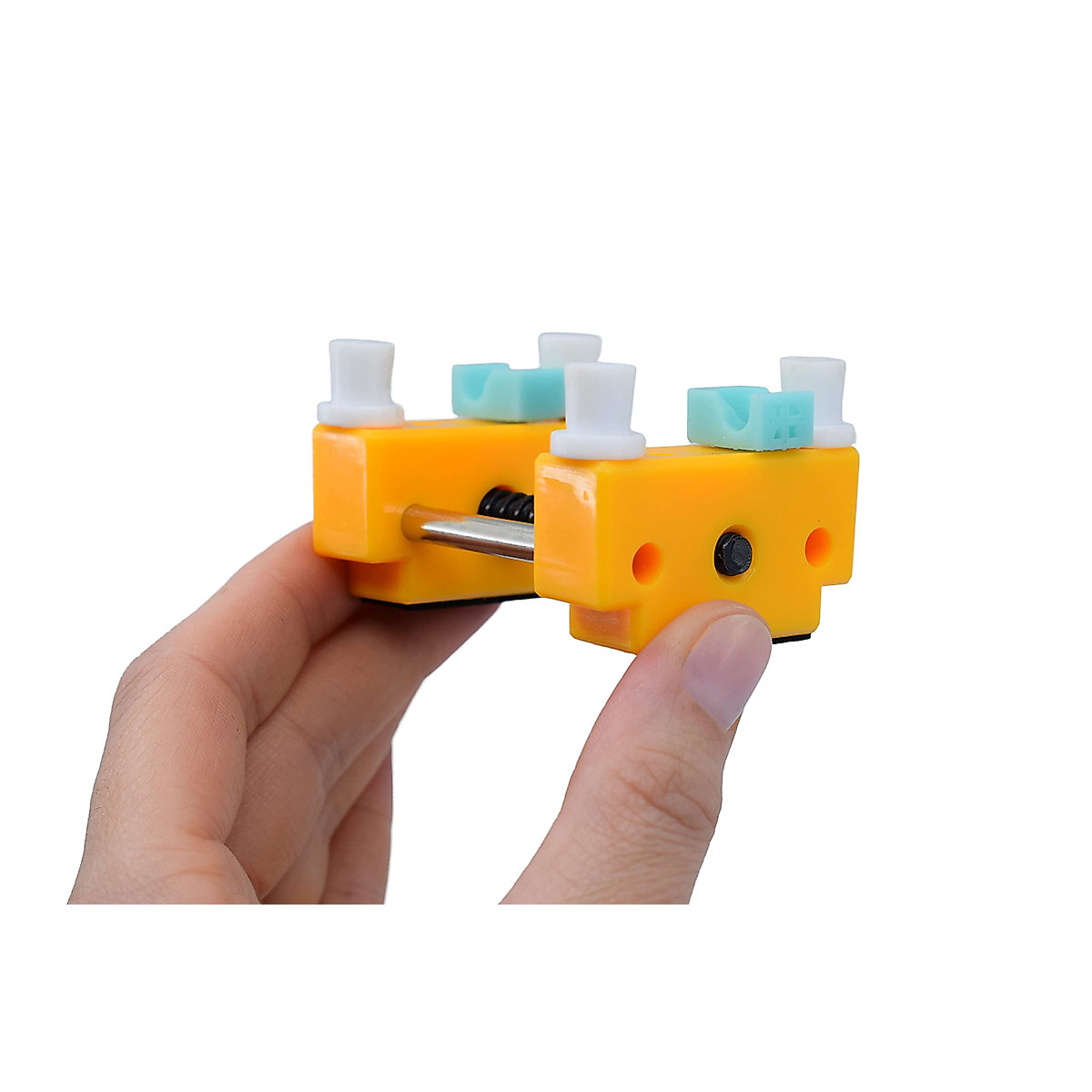 Teak Tuning Fingerboard Complete Builder Vise Tool - for Easy Truck Mounting & Tuning Adjustments - Zen Yellow Colorway