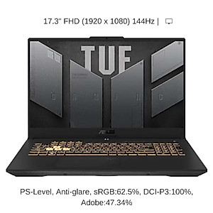 HIDevolution ASUS TUF Gaming A17 FA707XU 17.3" FHD 144Hz, 4.0 GHz Ryzen 9 7940HS, RTX 4050, 32 GB DDR5 RAM, 1 TB PCIe SSD, Windows 11 Pro