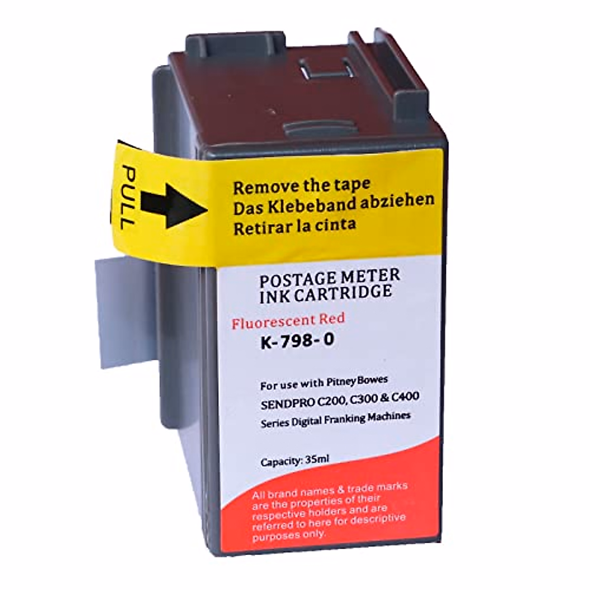 CRANBOLY 1 Pack SL-798-0 Compatible Fluorescent Red Ink Cartridge for SendPro C200, C300 and C400 Postage Meters