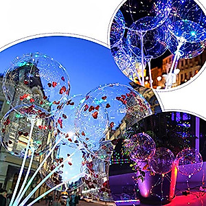 10 Pcs 20-inch Clear Bobo Bubble Plastic Balloons for LED Bobo Balloons LED Light Up Balloons for Christmas, Wedding, Birthday Party Decorations (Led String Not Included) (10 Pcs, 20 Inches)