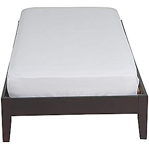 BOWERY HILL Contemporary California King Solid Wood Platform Bed in Chocolate