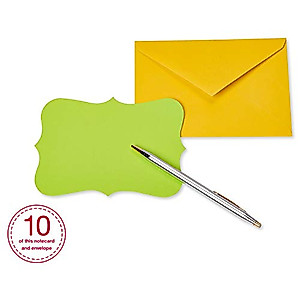 American Greetings Single Panel Blank Cards with Envelopes, Bright Colors, Patterns and Shapes (40-Count)