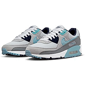 Nike Air Max 90 Men's Shoes (Pure Platinum/Worn Blue, us_Footwear_Size_System, Adult, Men, Numeric, Medium, Numeric_9)