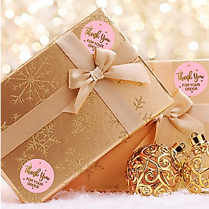 500pcs Thank You Sticker Envelope Seal Scrapbook Sticker Pink Heart Cute Round Sticker Stationery Label Stickers