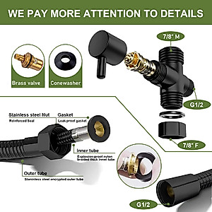 GASLIKE Handheld Bidet Sprayer, Toilet Cleaning, Baby Diaper, Hygienic Cleanup, Quick and Easy Installation, Multiple Uses, Stainless Steel, Brushed Finish