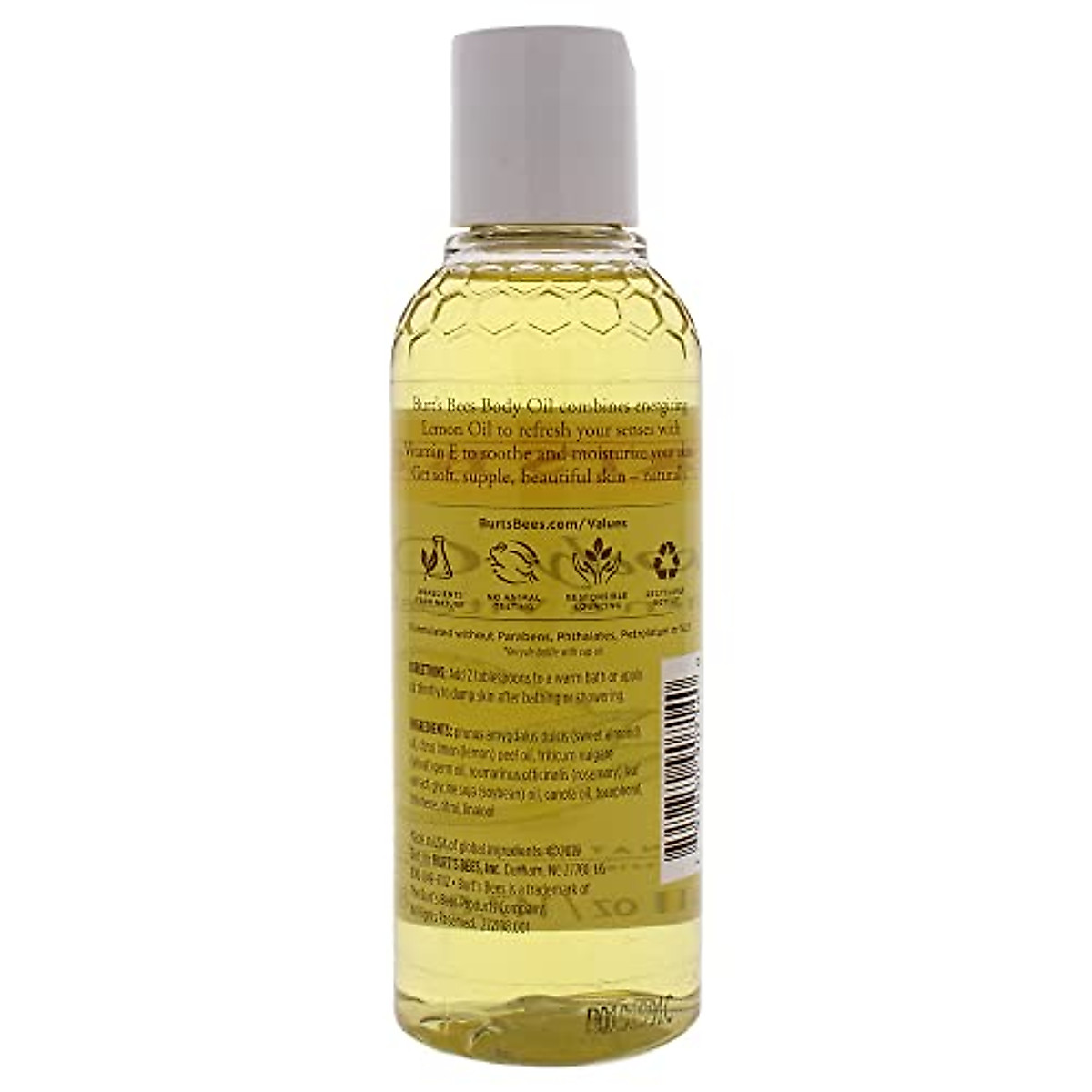 Burts Bees Body Oil - Lemon and Vitamin E Unisex Oil 5 oz, White