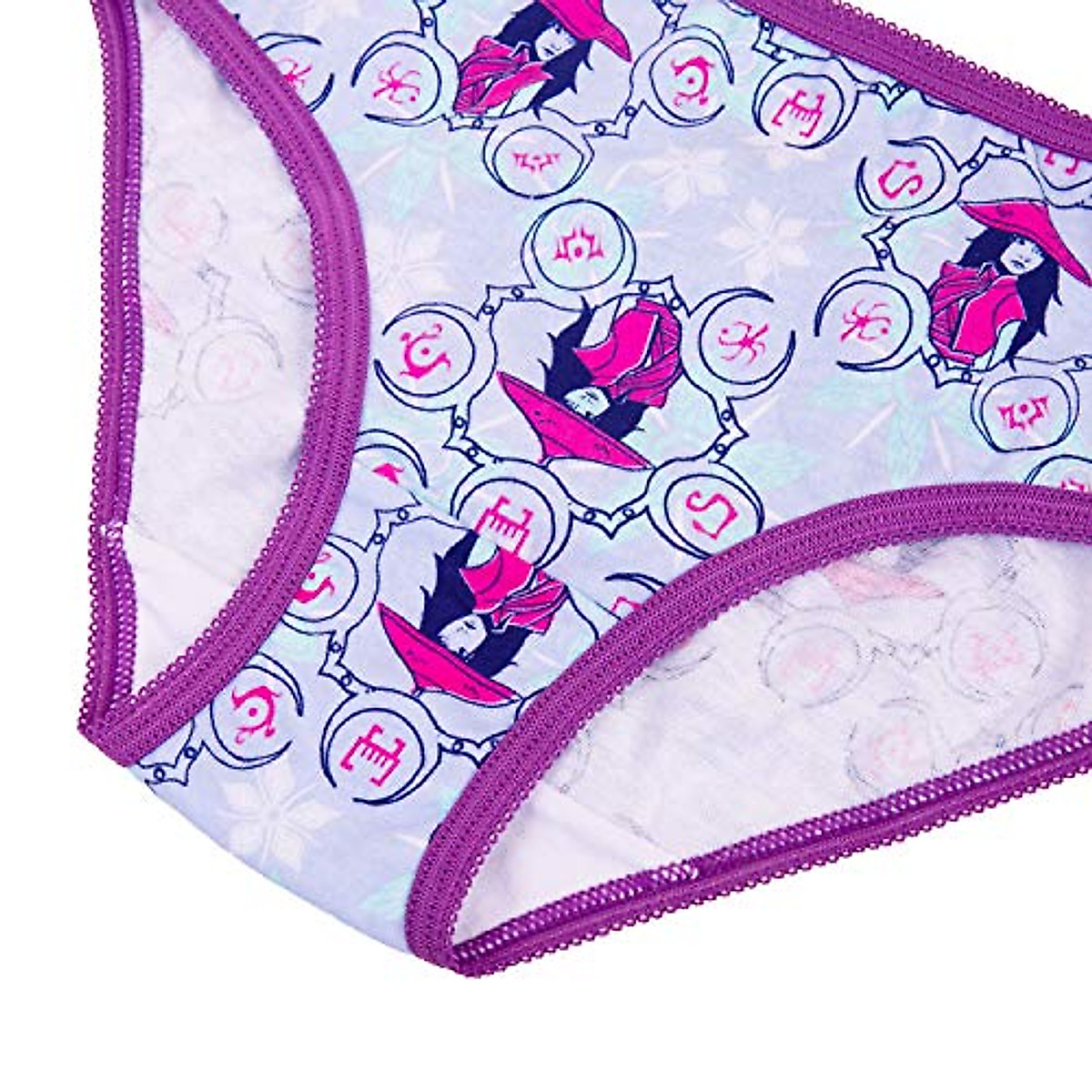 Disney Girls' Amazon Exclusive 10-PK Raya 100% Combed Cotton Panties with Sisu, Tuk and More in Sizes 4, 6 and 8, 10-Pack