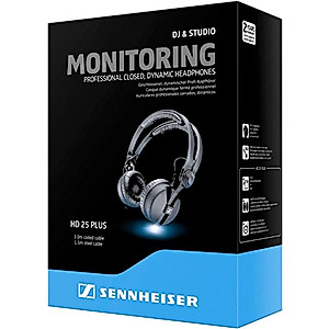 Sennheiser Professional HD 25 PLUS On-Ear Monitor Headphones,Black
