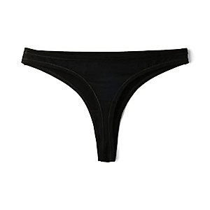 Tilley Women's Organic Cotton 2-Pack Thong, Black, X-Large