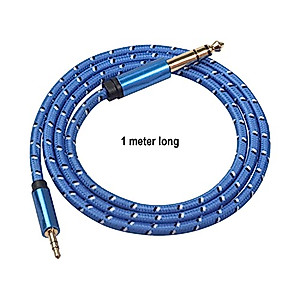 1/4 inch to 3.5mm Stereo Audio Cable, 6.35mm to 3.5mm Headphone Adapter, 1/4 to 1/8 Male to Male Aux Cord, 3.3ft (1m) Long, for Guitar, Cellphone, Laptop, Switch, Home Theater Devices (3.3ft)