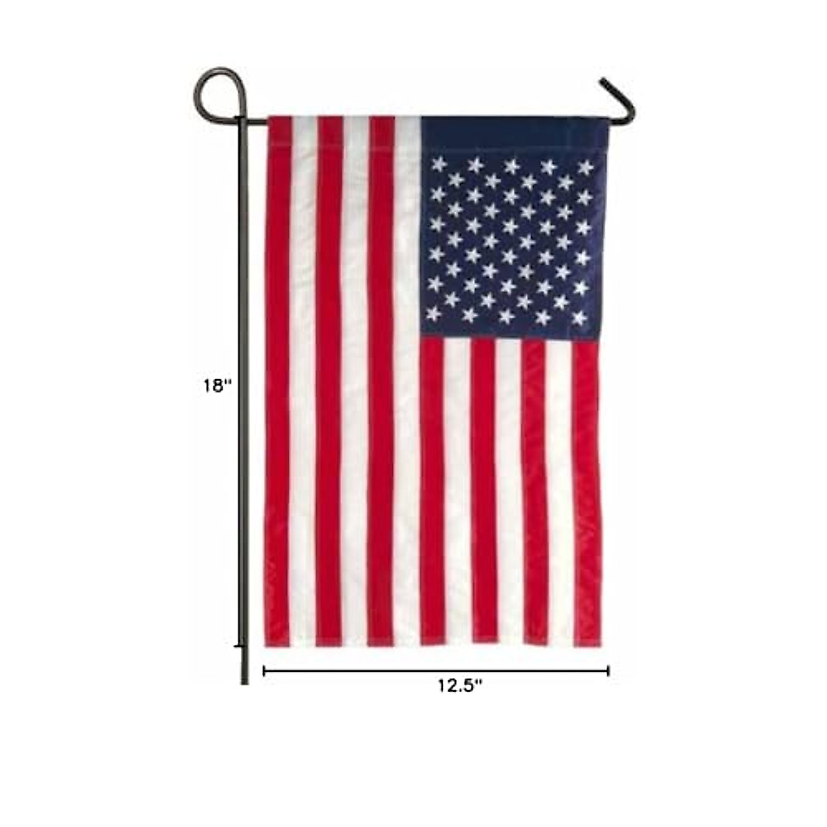 Evergreen small American flag, Patriotic, printed, lightweight material, MADE IN USA