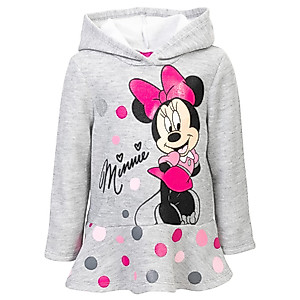 Disney Minnie Mouse Infant Baby Girls Pullover Fleece Hoodie & Leggings Heather Grey 24 Months